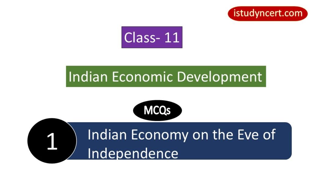 NCERT Indian Economic Development- Chapter: 1 MCQs